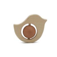China Chick Type BPA Free Baby Boy Rattle Laser Etch Educational Wood Toy for sale