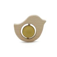China Chick Type BPA Free Baby Boy Rattle Laser Etch Educational Wood Toy for sale