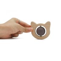 China Non Toxic Beech Wooden Silicone Teething Rattle Eco Friendly for sale