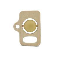 China Food Grade Wood SGS Silicone Baby Rattle Sensory Teething Toys for sale