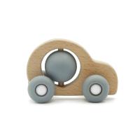 China Kids Baby Chewy Beads FDA Silicone Teething Rattle Car Shape for sale