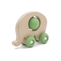 China Educational Wooden FDA Elephant Silicone Teething Rattle Medical Grade for sale