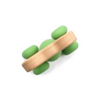 China Educational Organic Beech pantone Color Baby Rattle Set Animal Shape for sale