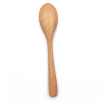 China Durable Natural Handle Custom Logo BSCI Wooden Spoon For Baby for sale