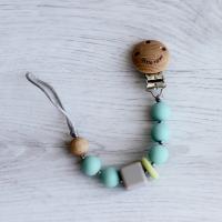 China Soother Pacifier Clips Leash FSC Baby Silicone Beads For Infant Nipple for sale