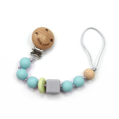 China Soother Pacifier Clips Leash FSC Baby Silicone Beads For Infant Nipple for sale