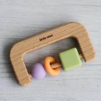 China CPSIA ASTM Wooden Silicone Teether BPA Free Baby Chewable Ring for sale