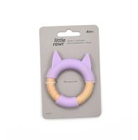 China Purple Silicone Beech Wood BPS BPA Free Funny Teething Toys for sale