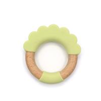 China Eco Friendly BPF Phthalates BPA Free Wooden Silicone Teether For Babies for sale