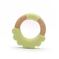 China Eco Friendly BPF Phthalates BPA Free Wooden Silicone Teether For Babies for sale