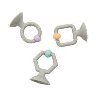 China Little Rawr 8cm Building Block Toy Cute Squigz Silicone Suction Cup for sale