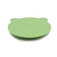 China Cute Simple Piggy Shape  Dusty Lilac Baby Silicone Plate Eco Friendly for sale