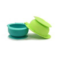 China Non Sticking Collapsible ODM Fish Baby Silicone Suction Bowl BPA Free for sale