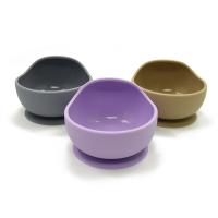 China No Spill Collapsible Folding CPC Baby Silicone Suction Bowl With Cover for sale