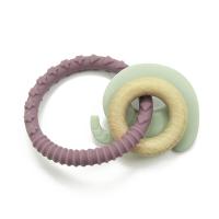 China Food Grade Elephant Silicone Beech Wooden Teething Toys For Young Babies for sale