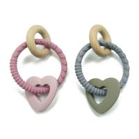 China Infant Natural Montessori Silicone Wood Teether Sensory Chew Bracelet for sale
