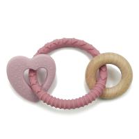 China Infant Natural Montessori Silicone Wood Teether Sensory Chew Bracelet for sale