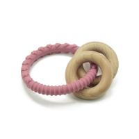 China Heart Braceletr Chewable Silicone Wood Teether Teether For Kids for sale