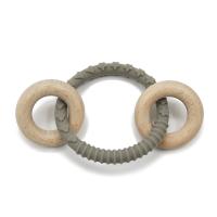 China Heart Braceletr Chewable Silicone Wood Teether Teether For Kids for sale