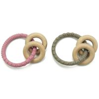 China Heart Braceletr Chewable Silicone Wood Teether Teether For Kids for sale