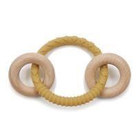 China Ideal Gift Soft Eco Friendly Silicone Wood Teether Newborns Toddlers for sale