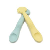 China BPA Lead Vinyl Free Silicone Feeding Spoon Gum Friendly for sale