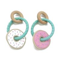 China OEM Natural Beech Wood BPA PVC Free Silicone Wood Teether For Toddlers for sale