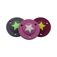China Natural Pigments OEM ODM 5cm Silicone Baby Pacifier Coloured Soother for sale