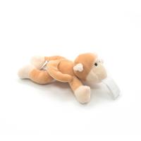 China Holder Photo Attached Silicone Baby Pacifier Oganic Fabric Plush Toy for sale