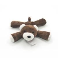 China Holder Photo Attached Silicone Baby Pacifier Oganic Fabric Plush Toy for sale