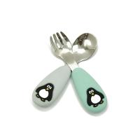 China SGS Stainless Steel Spoon Silicone Cover Eco Friendly Soft Flaware Set for sale