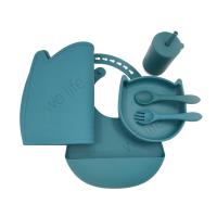 China Non Slip BPA Free Silicone Baby Feeding Sets Bib LFGB for sale
