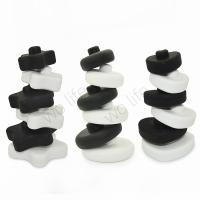China BPA Free Silicone Stacking Nesting Circle Toy Squeeze Play for sale