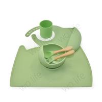 China Non Slip LFGB Silicone Dinner Plate Set BPA Free Tableware for sale