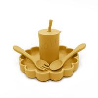 China PVC Free Dishwasher Safe Silicone Baby Bowl Laser Logo for sale