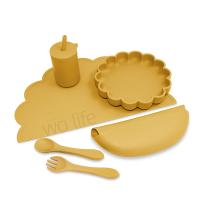 China PVC Free Dishwasher Safe Silicone Baby Bowl Laser Logo for sale