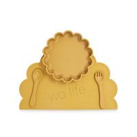 China PVC Free Dishwasher Safe Silicone Baby Bowl Laser Logo for sale