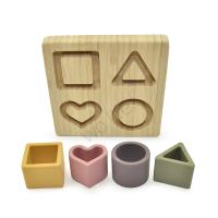 China Silicone Block Educational Preschool Toddler Toys With Circle Bead for sale