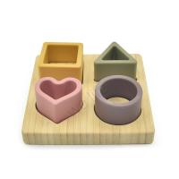 China Silicone Block Educational Preschool Toddler Toys With Circle Bead for sale