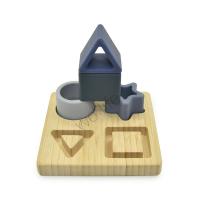 China Wooden Puzzle Shape Sorter Educational Toddler Toy EN71 for sale