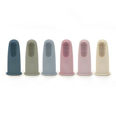 China Natural Silicone CPSIA Baby Finger Toothbrush For Training Teething for sale