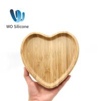 China Suction Baby Silicone Plate 18cm Heart Shaped for sale