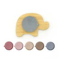 China Kids Divided Bamboo Suction Plates Animal Shaped BPA Free for sale
