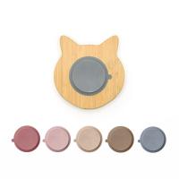 China Divided Bamboo Kids Suction Plate Stay Put 215g Tiger Shaped for sale