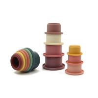 China Silicone Stacking Cups Toys PVC Free EN 71 Certificated for sale