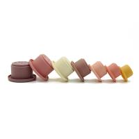 China Silicone Stacking Cups Toys PVC Free EN 71 Certificated for sale