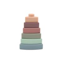 China Teething Triangle Silicone Baby Stacking Toys 100% Food Grade for sale