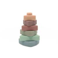 China Teething Triangle Silicone Baby Stacking Toys 100% Food Grade for sale