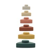 China FDA Silicone Educational Baby Stacking Blocks BPA Free 100% Food Grade for sale