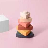 China FDA Silicone Educational Baby Stacking Blocks BPA Free 100% Food Grade for sale